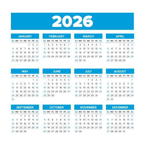 2026 Calendar Vector Images (over 3,900)