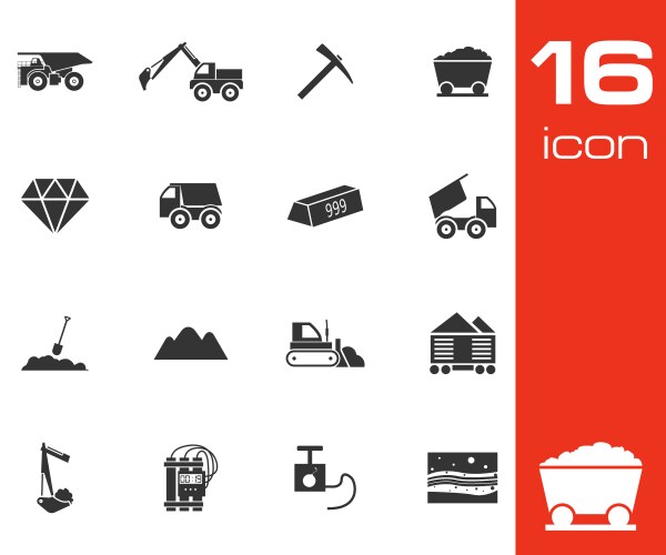 Set of vintage mining emblems Royalty Free Vector Image