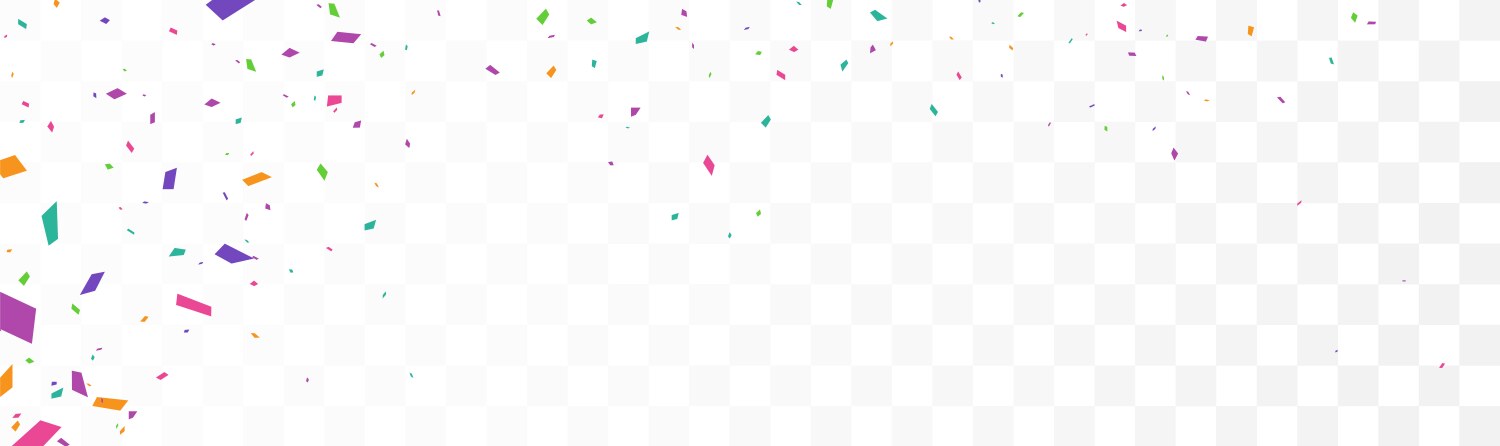 Colorful confetti on transparent background Vector Image