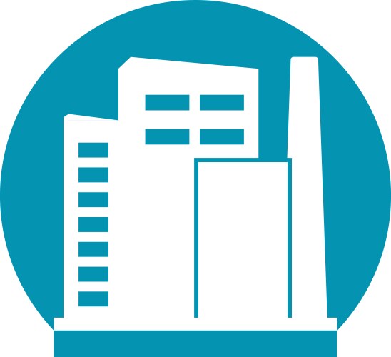 Factory building industrial Royalty Free Vector Image