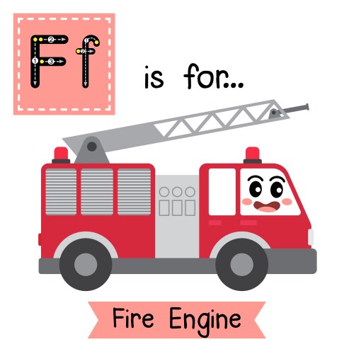 Letter f uppercase and lowercase tracing practice Vector Image