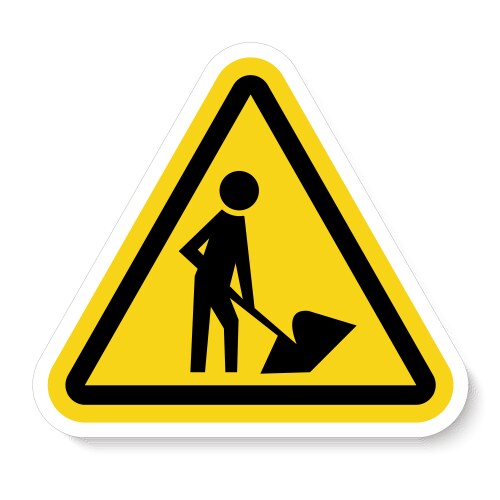 Men at work symbol sign isolate on white Vector Image