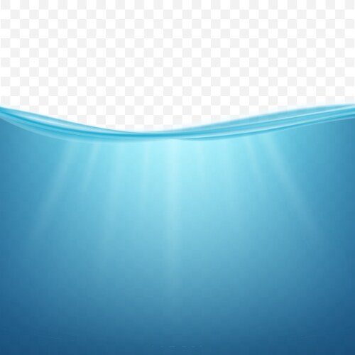Underwater ocean water surface natural background Vector Image