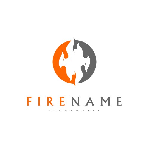 Fire flames logo design inspiration icons Vector Image