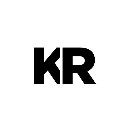 Letter r and f rf logo design template minimal Vector Image