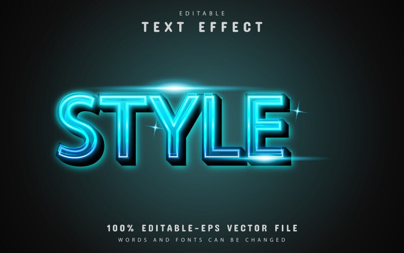 Nice text editable font effect Royalty Free Vector Image