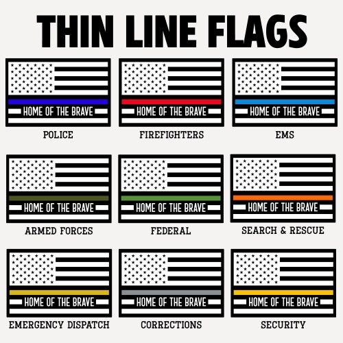 Thin Blue Line Flag Vector Images (over 1,400)
