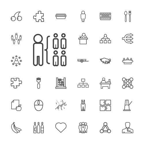 25 group icons Royalty Free Vector Image - VectorStock
