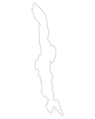 Map of lake malawi Royalty Free Vector Image - VectorStock