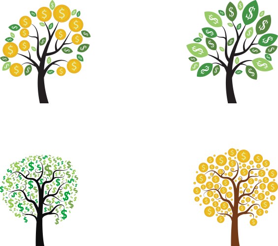 Money tree prosperity symbol Royalty Free Vector Image