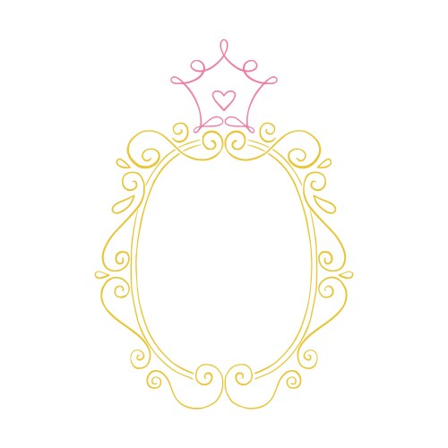 Princess frame royal mirror and majestic Vector Image