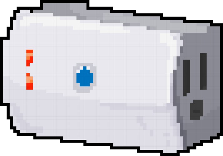 Digital smart thermostat game pixel art Royalty Free Vector