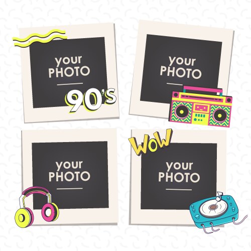 Cartoon template frame Royalty Free Vector Image