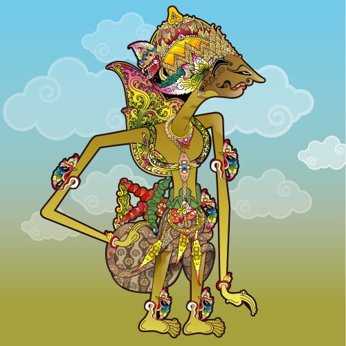 Wayang nakula sadewa Royalty Free Vector Image