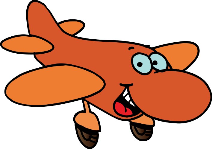 Cartoon airplane Royalty Free Vector Image - VectorStock