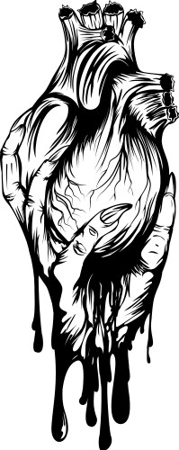 Sacred heart engraving Royalty Free Vector Image