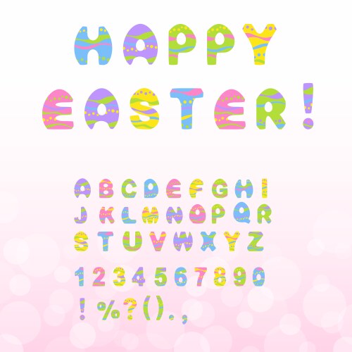 Children s font in cartoon style Royalty Free Vector Image