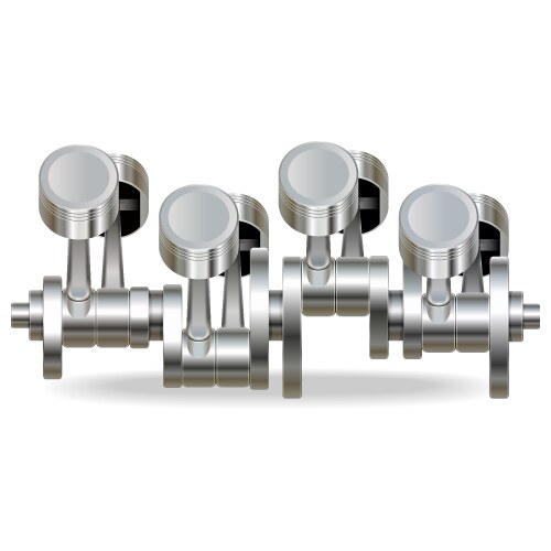 Engine block with parts Royalty Free Vector Image