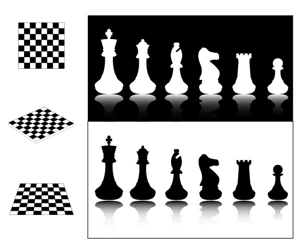 Chess pieces symbols Royalty Free Vector Image