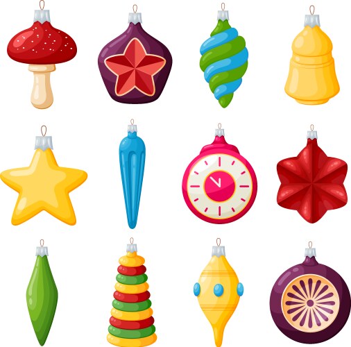 Christmas objects set Royalty Free Vector Image
