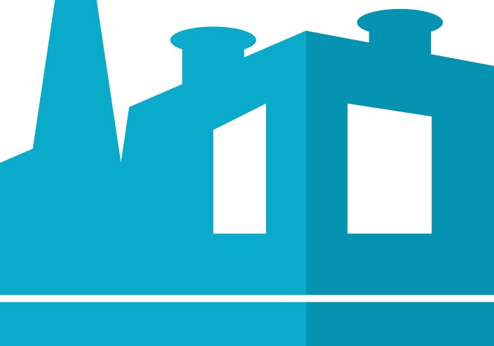 Factory building industrial Royalty Free Vector Image