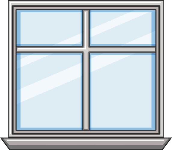 Pane window frame cartoon Royalty Free Vector Image