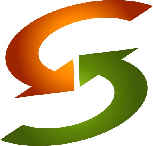 S initial droplet sign logo Royalty Free Vector Image