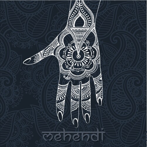 Mehendi Royalty Free Vector Image - VectorStock
