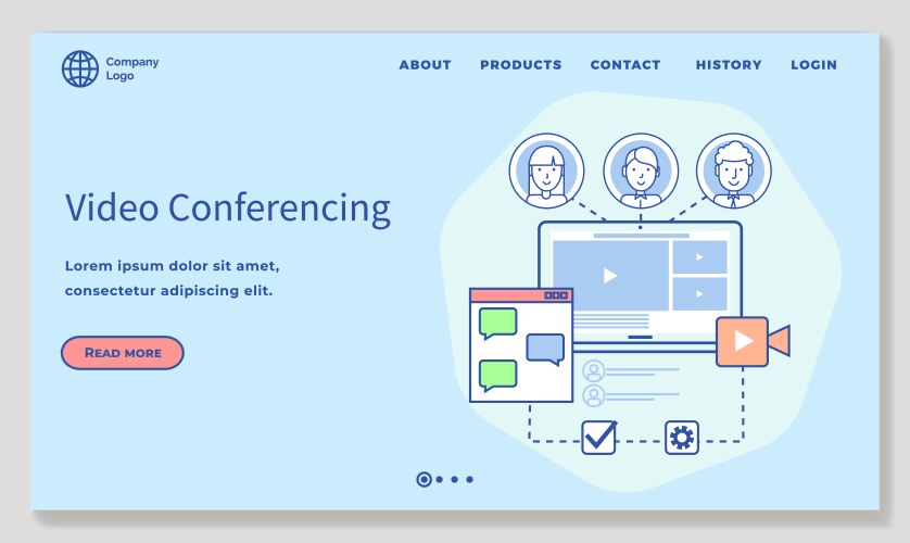 Remote communication program on monitor virtual Vector Image