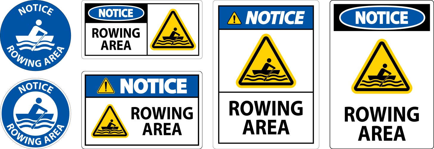 Water safety sign notice - diving area Royalty Free Vector