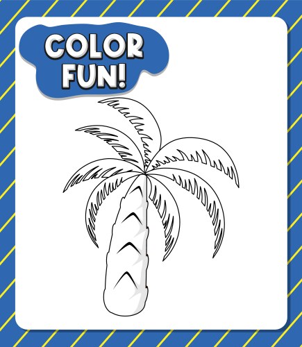 Worksheets template with color fun text and boy Vector Image