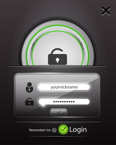 Business login page Royalty Free Vector Image - VectorStock