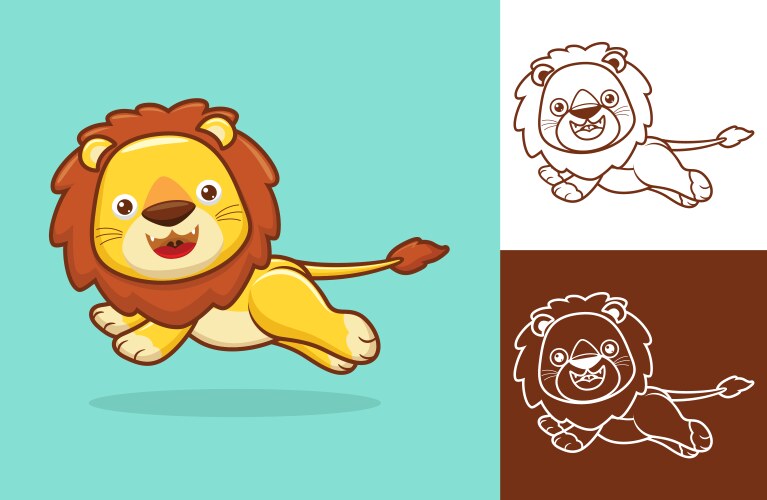 Lion Running Vector Images (over 1,000)
