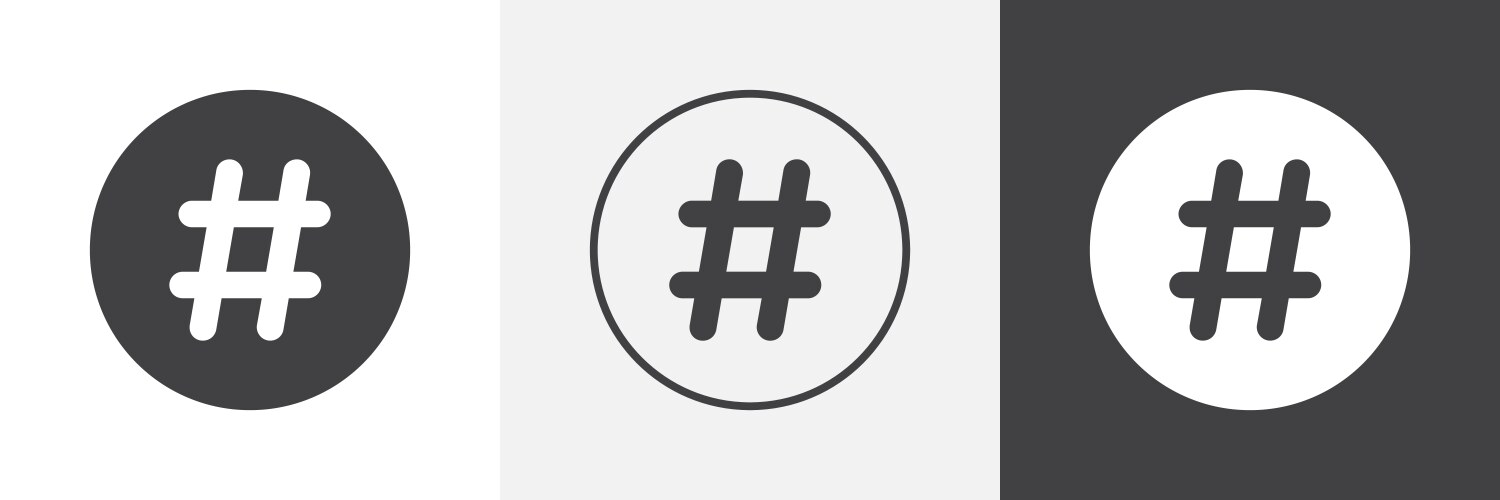 Black Hashtag Vector Images (over 5,100)