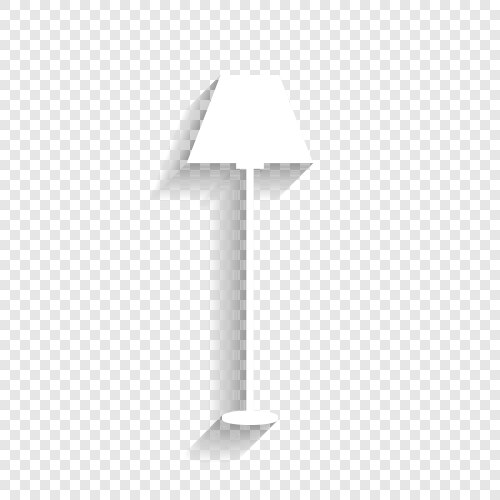 Light lamp sign white icon with soft Royalty Free Vector