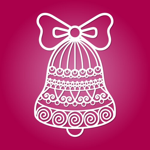 Christmas composition with bells ribbons Vector Image