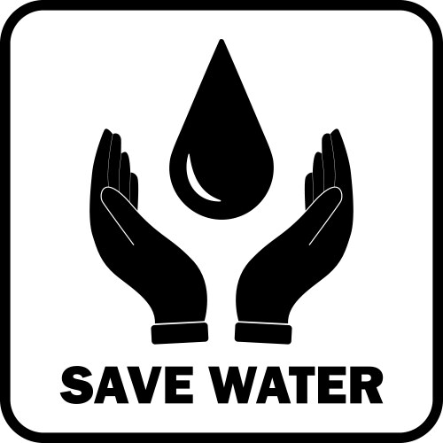 Save water symbol no drop Royalty Free Vector Image