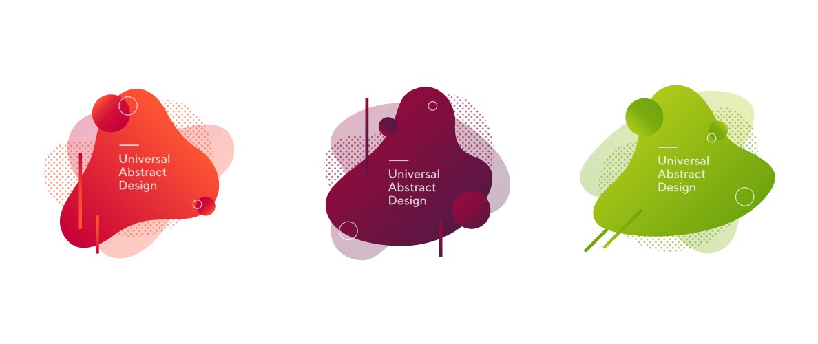 Flat geometric round shapes and dynamic lines Vector Image