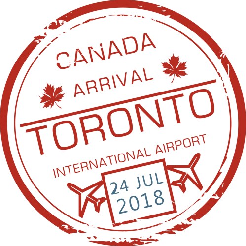 Canada ink stamp Royalty Free Vector Image - VectorStock