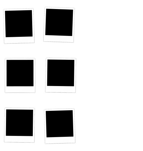 Set photo frame creative shape moon Royalty Free Vector