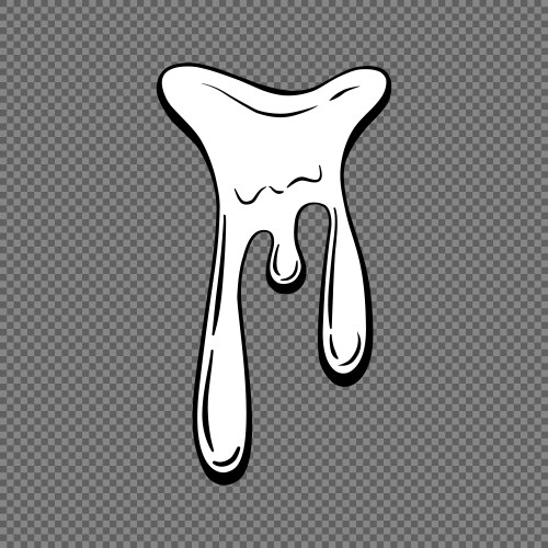 Dripping liquid outline contoured Royalty Free Vector Image