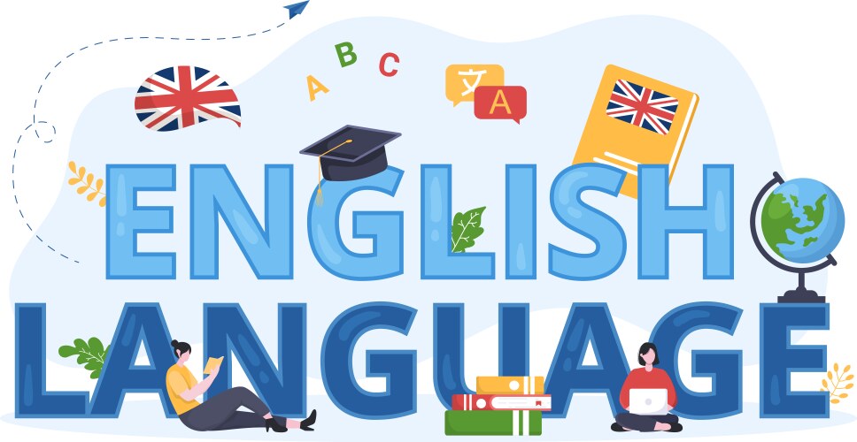 English class template background hand drawn Vector Image