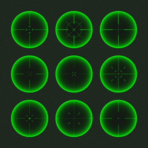 Weapon night sight sniper rifle optical scope Vector Image