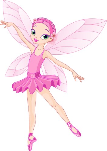 Cute little ballerina dancing Royalty Free Vector Image