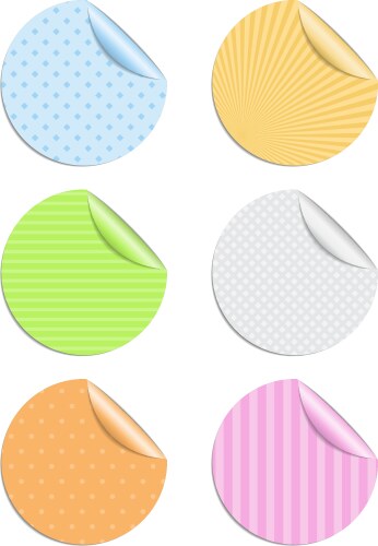 Cute vintage labels set in pastel colors Vector Image