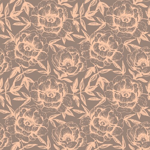 Seamless floral pattern with roses Royalty Free Vector Image