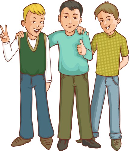 Family Cartoon Three Boys Vector Images (over 420)