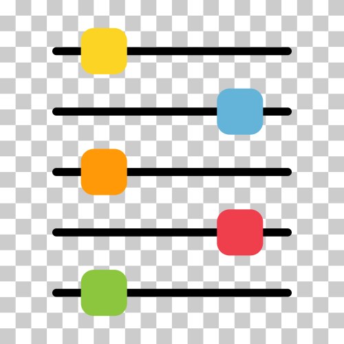 Volume mixer control icon filter sound symbol Vector Image