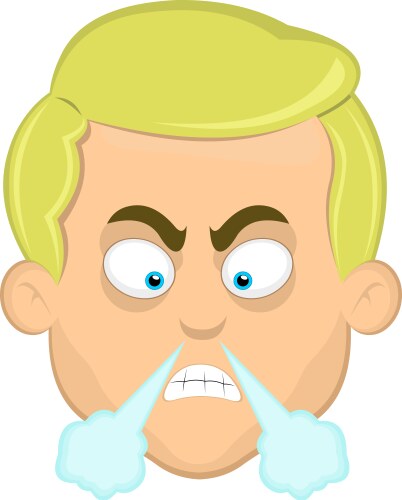 Head blond man light eyes Royalty Free Vector Image