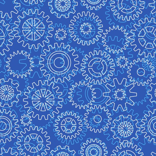 Seamless gear wheels pattern Royalty Free Vector Image